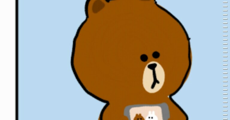 Brown & Cony Line Town Life: Cony tried to draw Brown