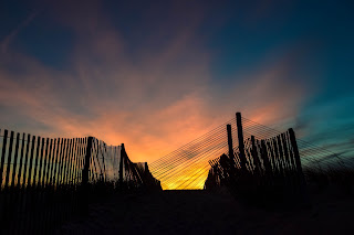 A fawn...and the sunset from bayside & oceanside