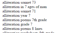 Literary and Example : Alliteration in Text