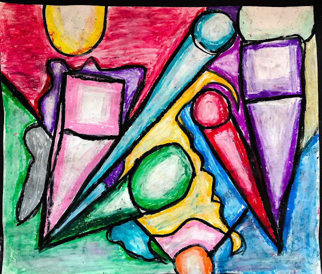 Paintbrush Rocket: 5th Grade - One Point Perspective Abstracts inspired ...