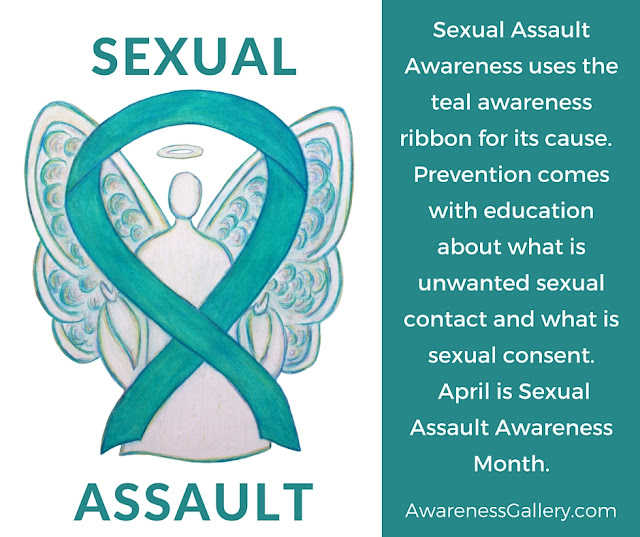 Awareness Angels Art Project: Sexual Assault Awareness Teal Ribbon for ...