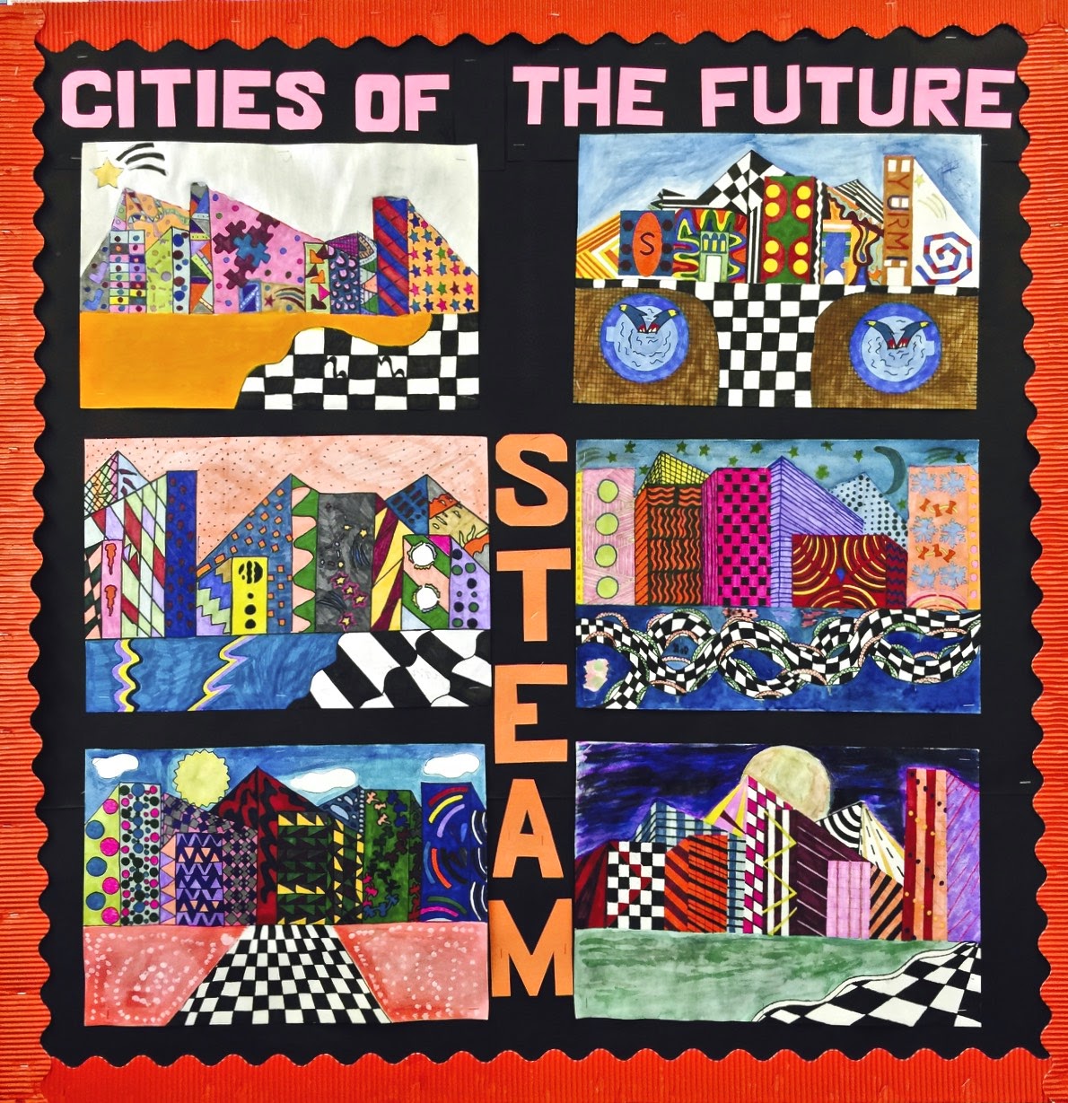 2 Point Perspective Futuristic City Drawings