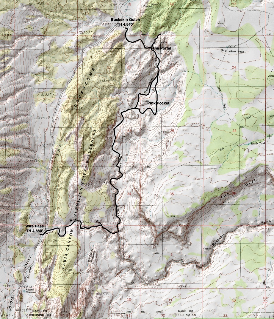 Earthline: The American West: Wire Pass to Buckskin Gulch Trailhead ...