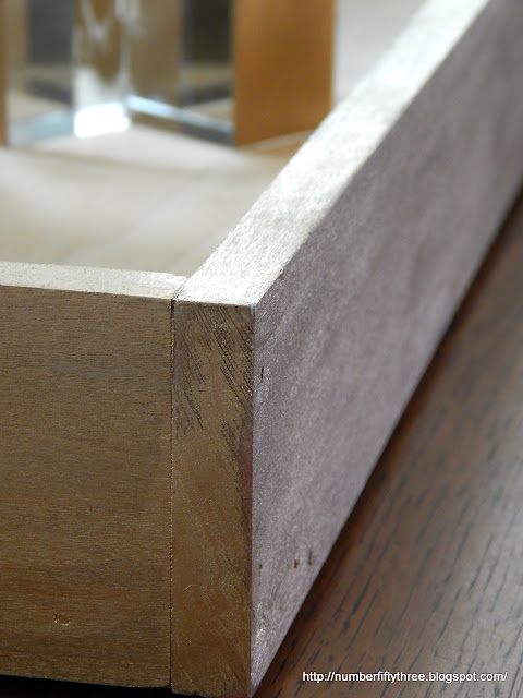 Number Fifty-Three: Gold Gilded & Stained Wood Coffee Table Tray