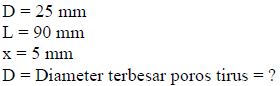 Soal rumus cara mencari diameter besar poros tirus - Teknik Pemesinan