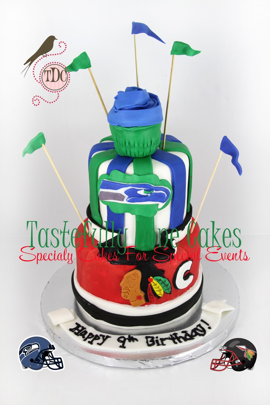 Tastefully Done: Sea Hawks Cake & Black Hawks Cake
