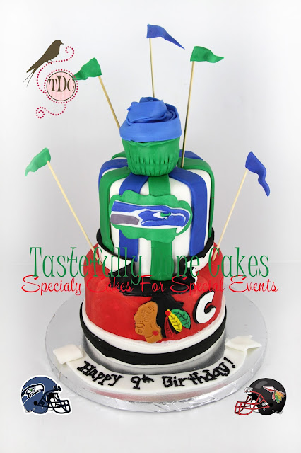 Tastefully Done: Sea Hawks Cake & Black Hawks Cake