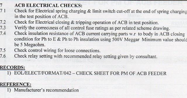 StanderdsElectrical: STANDARD MAINTENANCE PROCEDURE FOR HT MOTOR
