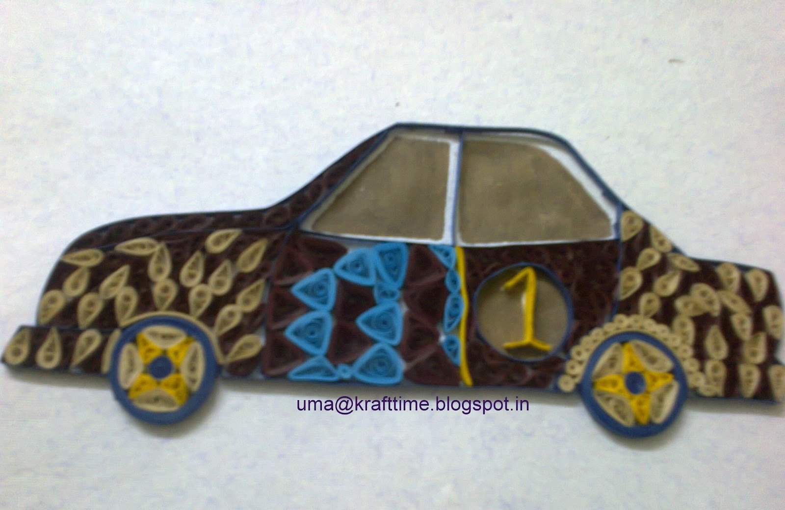 रचना: Quilled Car #1