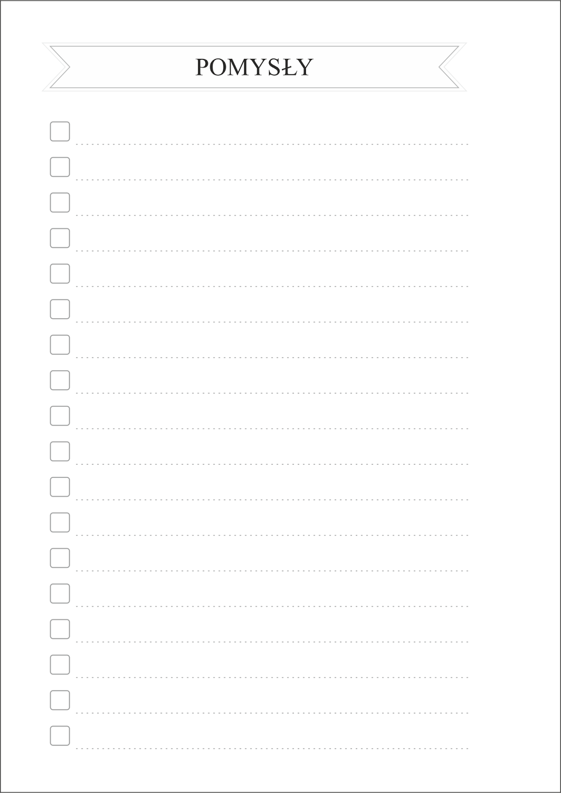 DIY Planer - organizer do wydrukowania | Piafka