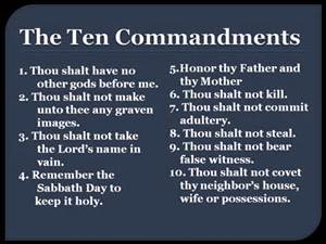 The Orthodox Way: THE TEN COMMANDMENTS