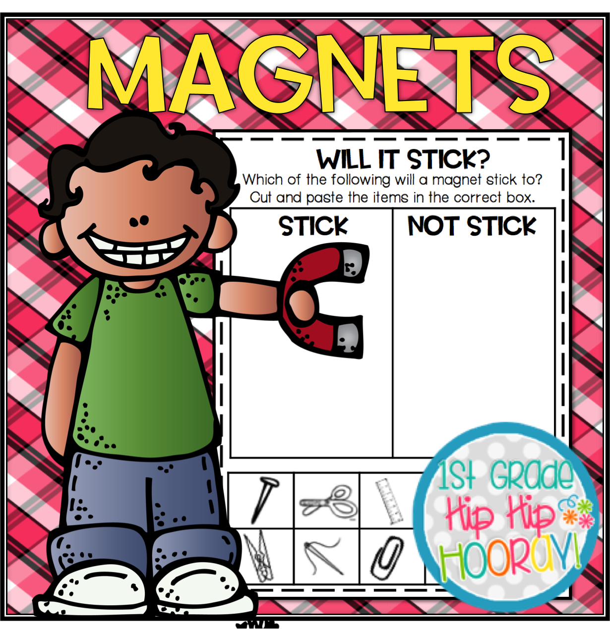 1st Grade Hip Hip Hooray!: Magnets...Let's Stick Together!