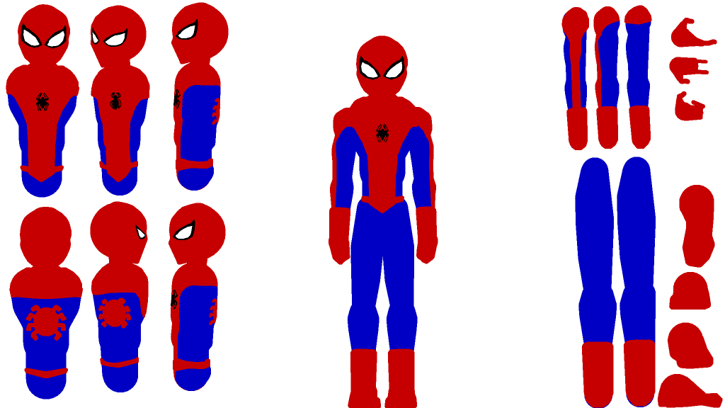 Pivot Animator - Stick man de Homem-Aranha 3D