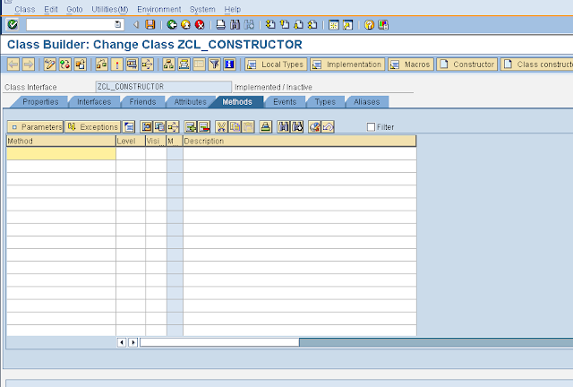 Sap Tech Global Class Creation Of Constructor