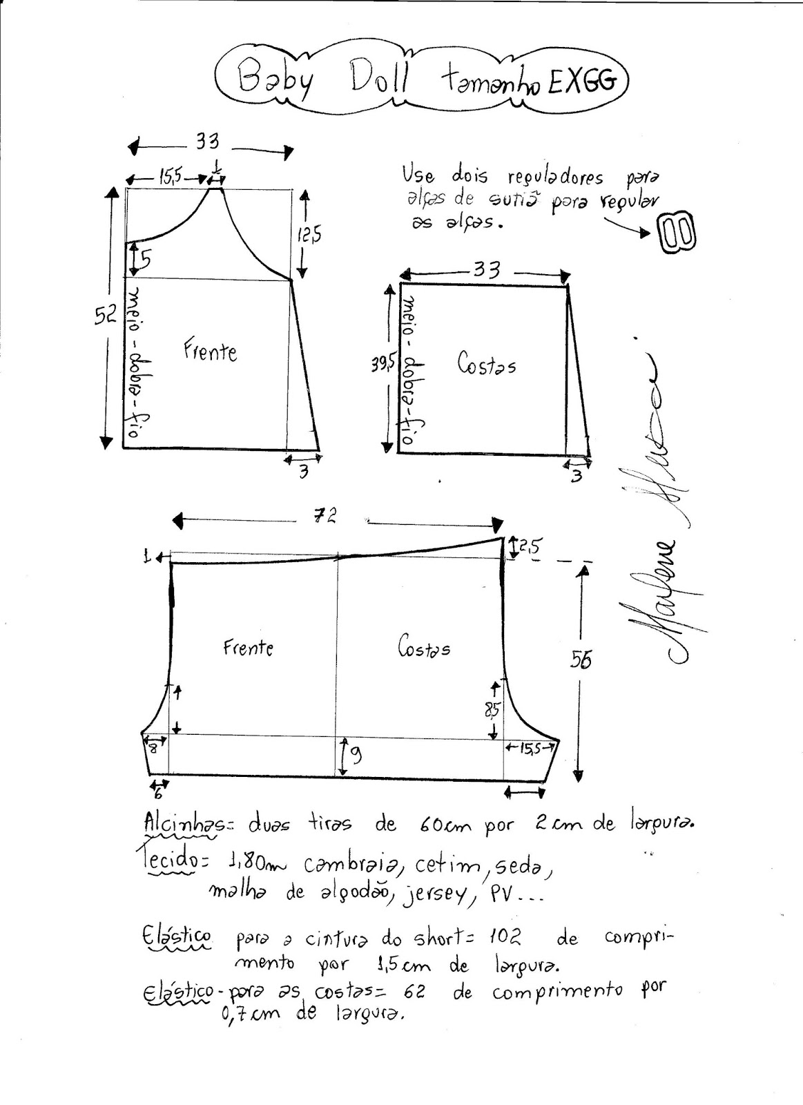Patrones de hermosos pijamas baby doll! | Costuras Diy