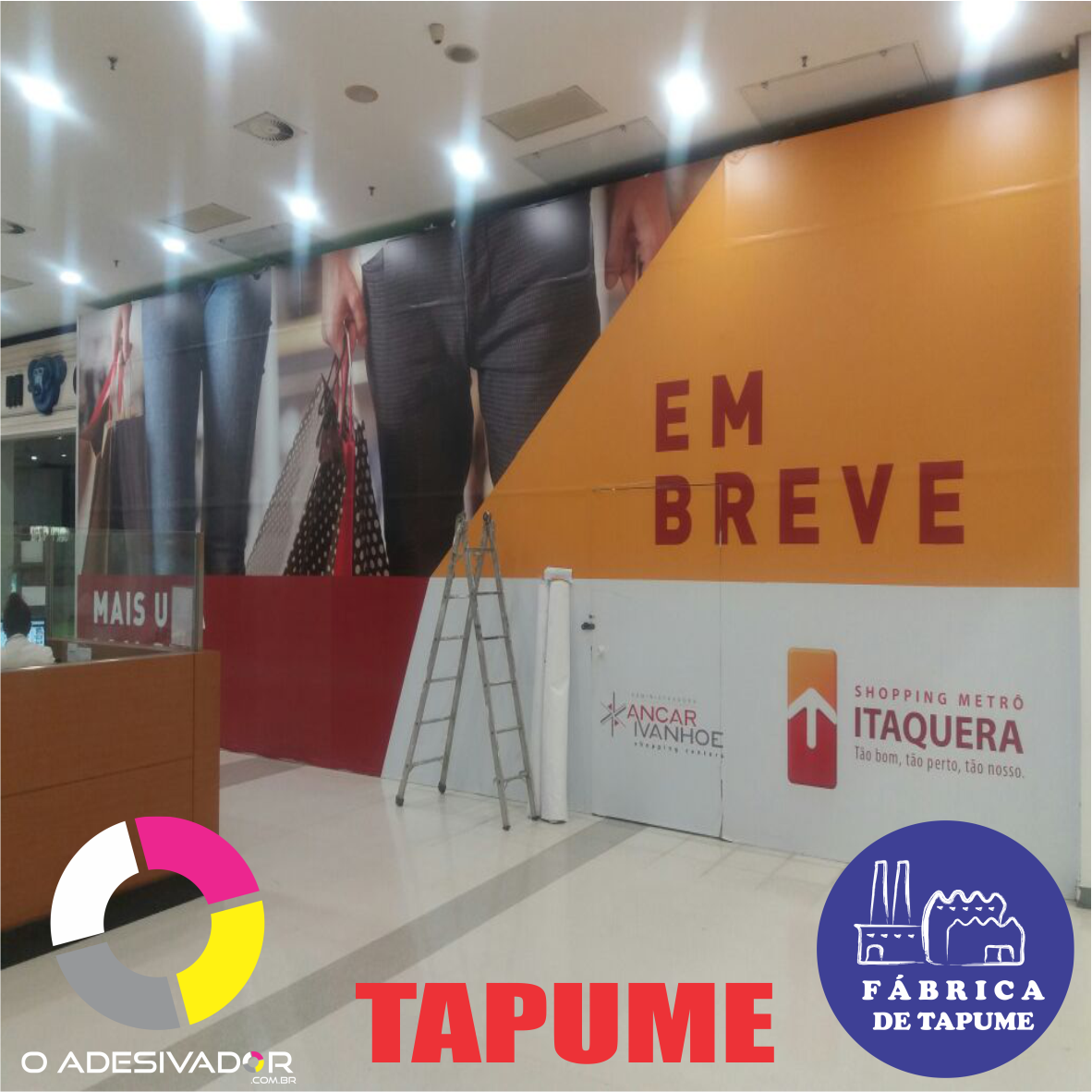 TAPUMES PARA LOJAS PARA OBRAS EM SHOPPINGS