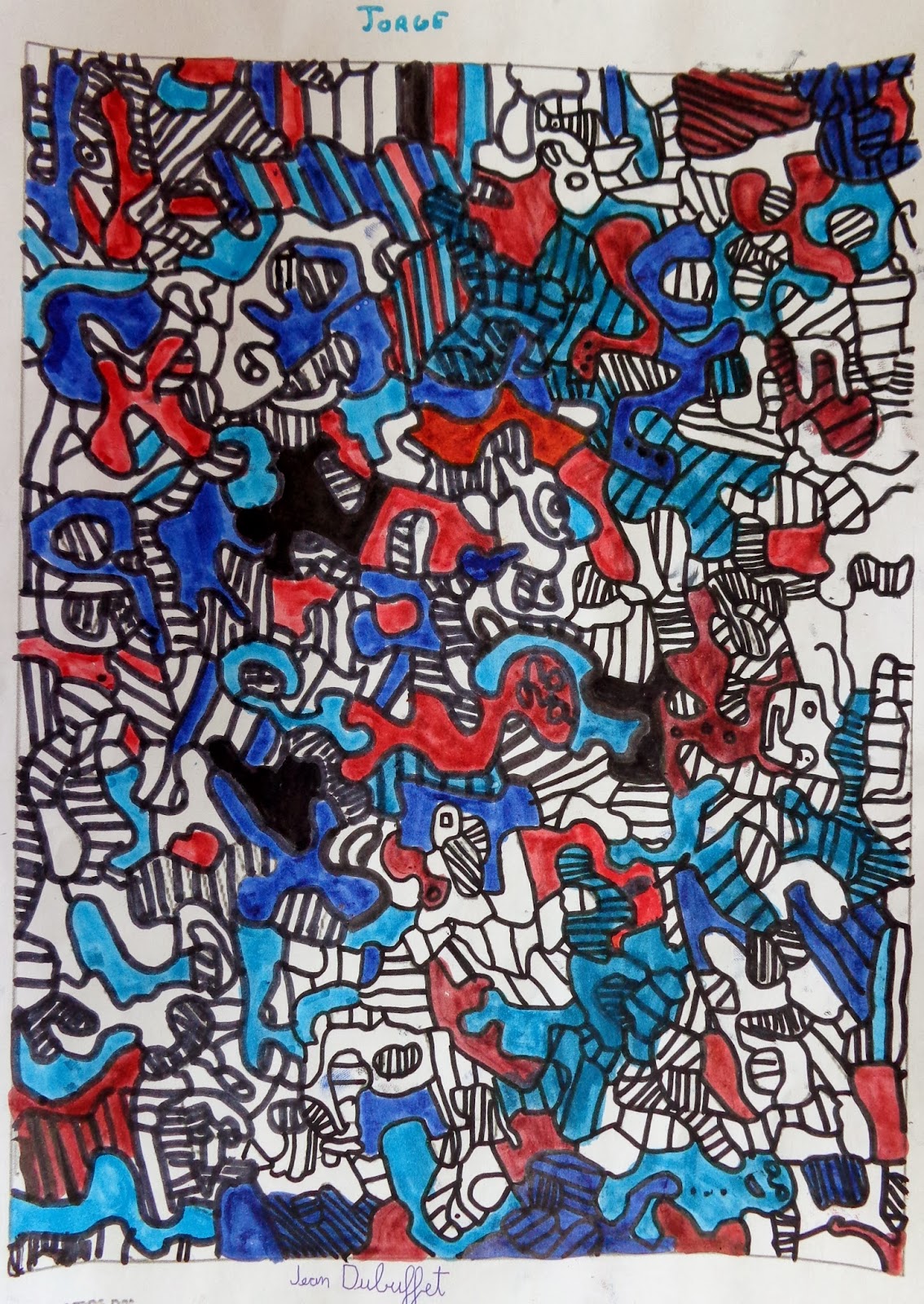 Enlerenando en plástica: Nuestras obras al conocer a Jean Dubuffet