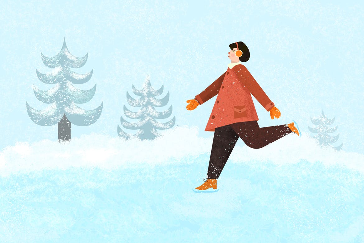 30 Snow and Winter Brushes for Adobe Illustrator