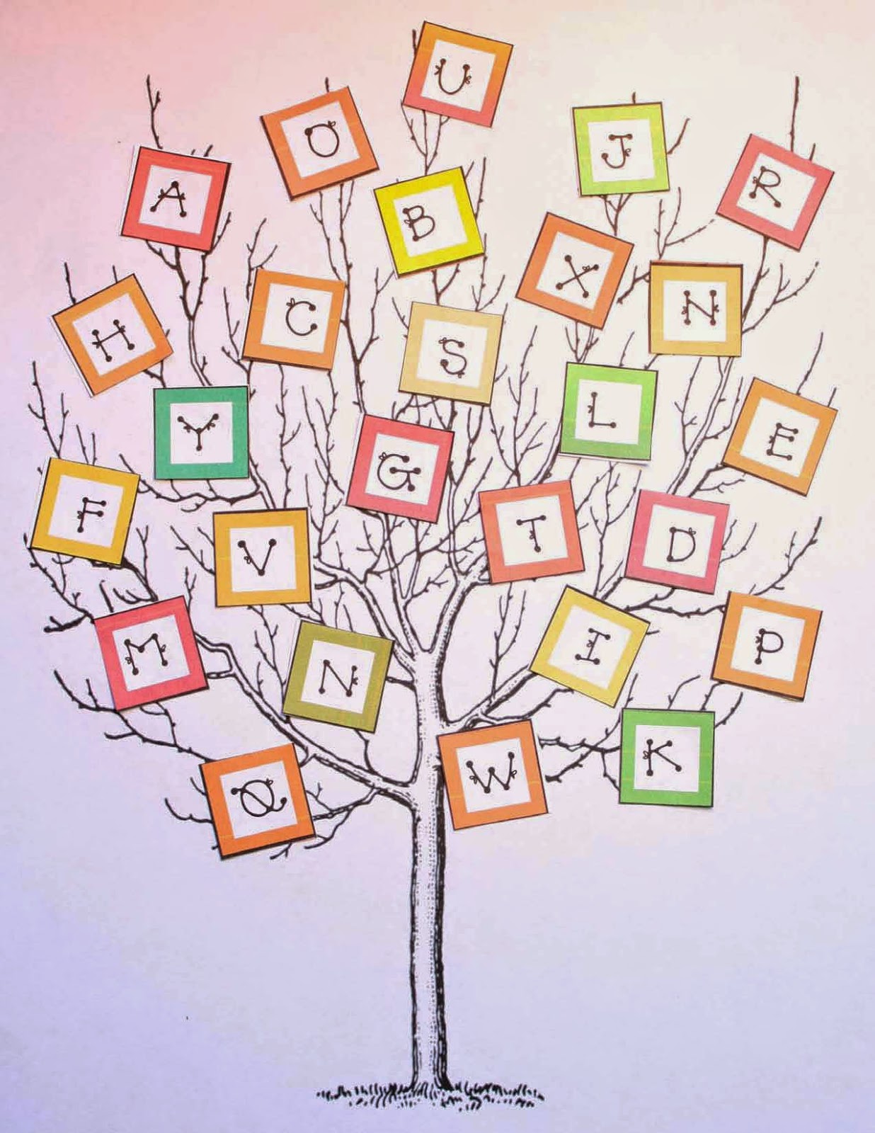 Classroom Freebies: Alpha Trees