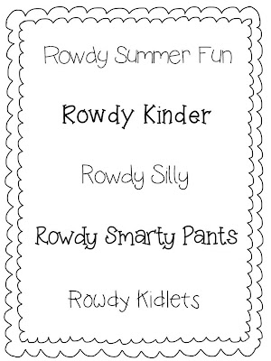 Rowdy fonts! - Rowdy in Room 300