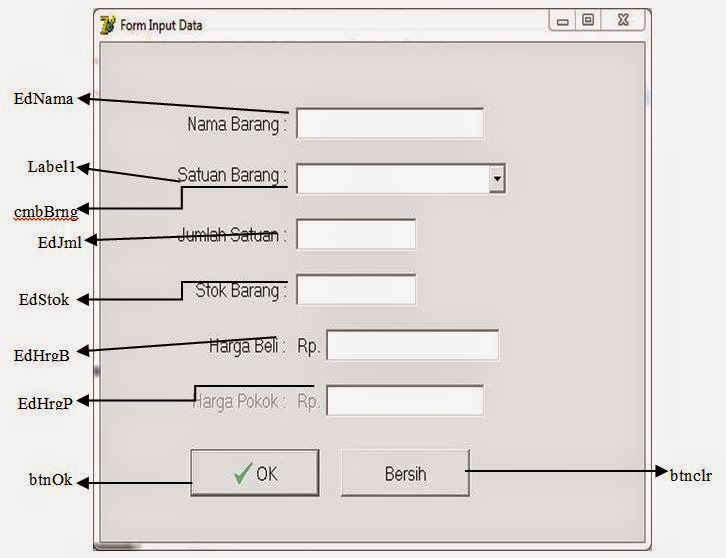 Algoritma dan Pemrograman: Pengenalan Delphi (Program Input Stok Barang)