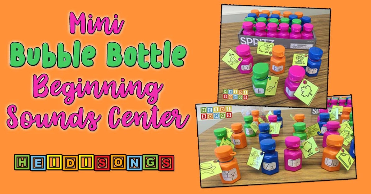 Mini Bubble Bottle Beginning Sounds Center!