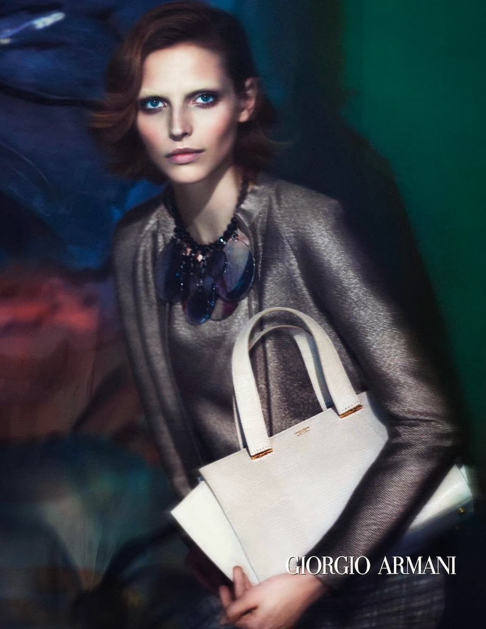 AD Campaign: Giorgio Armani Spring/Summer 2014: Karlina Caune by Mert ...