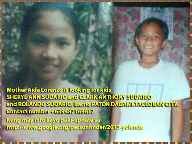 Popular Manila: Typhoon Yolanda: Missing Children