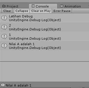 Unity C# Tutorial Indonesia : Basic 14 - Debug - Unity C# Tutorial ...