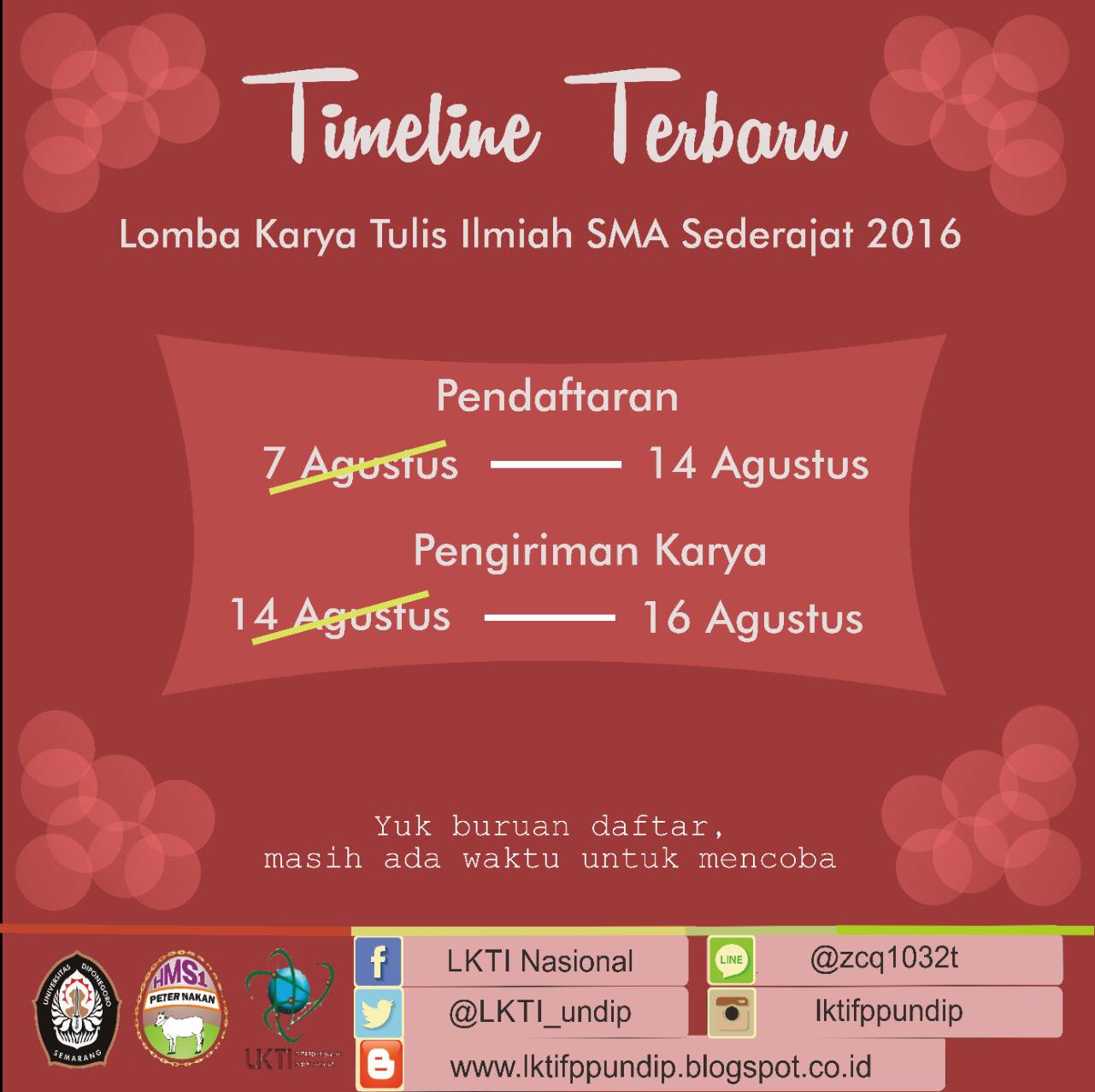 PENDAFTARAN DIPERPANJANG ~ LKTI FAKULTAS PETERNAKAN DAN PERTANIAN ...