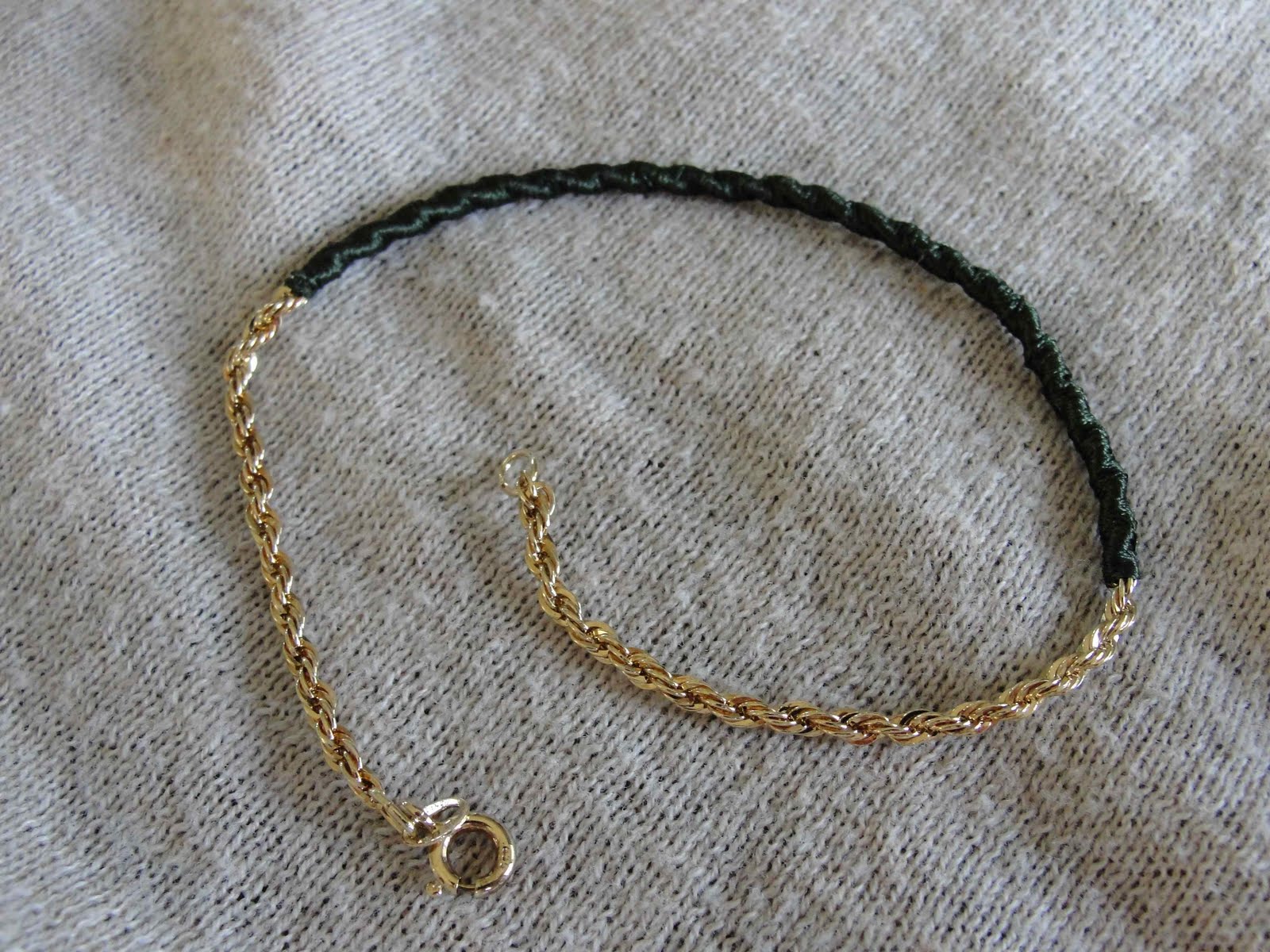 one half world: DIY thread-wrapped jewelry