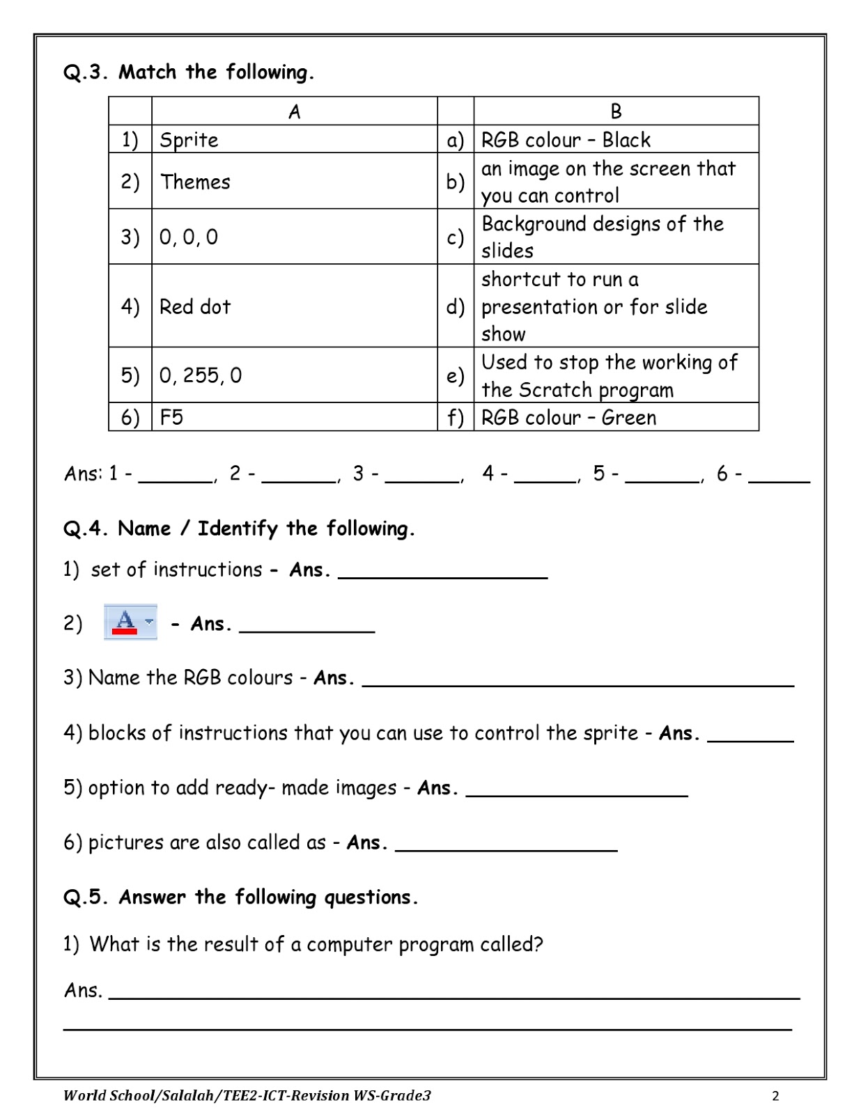 WORLD SCHOOL OMAN ICT Revision Worksheet For Grade 3 world-school-oman-ict-revision-worksheet-for-grade-3