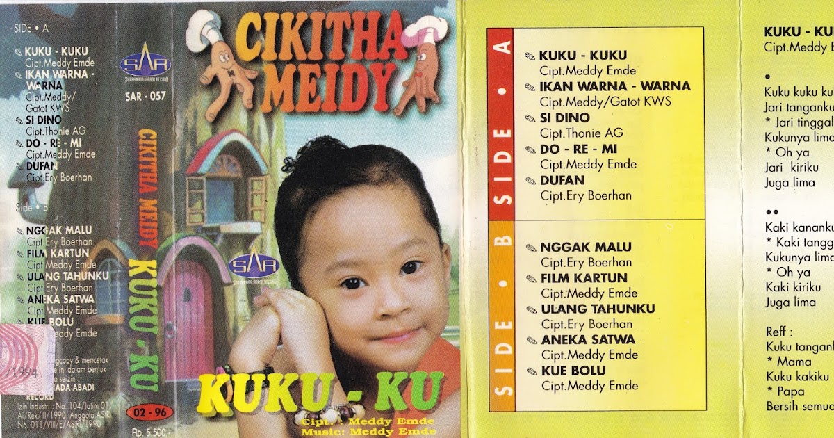 Sampul Kaset Album Lagu Anak Indonesia Jaman Dulu: Cikitha Meidy