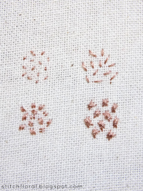 Learn how to seed stitch and how to shade with seeding - Stitch Floral