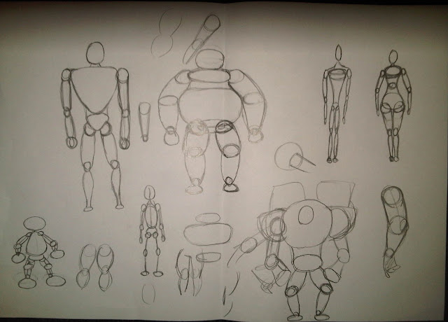 Sean S- D: Character Design Class 2: Body Types and Faces