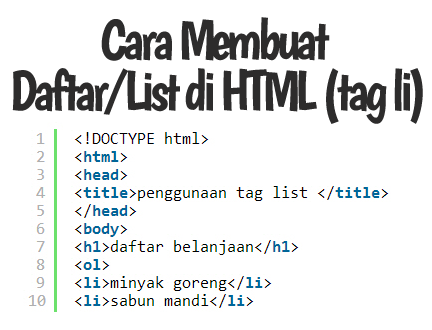 Cara Membuat Daftar/List - Blog Hatsaka
