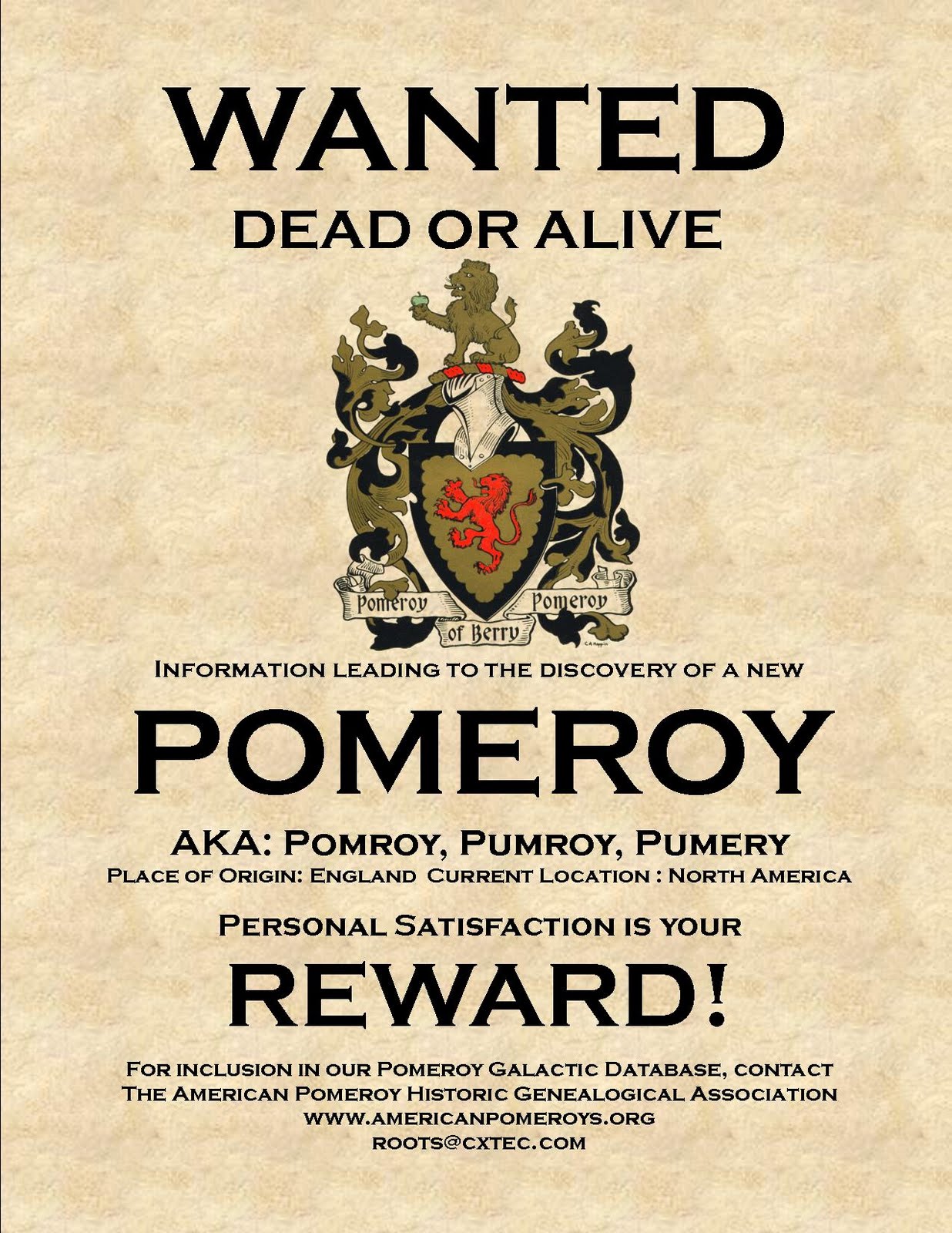 American Pomeroy Historic Genealogical Association