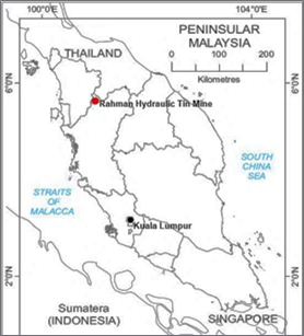 Malaysia Mining: Tin mine operation at Kedah-Perak border
