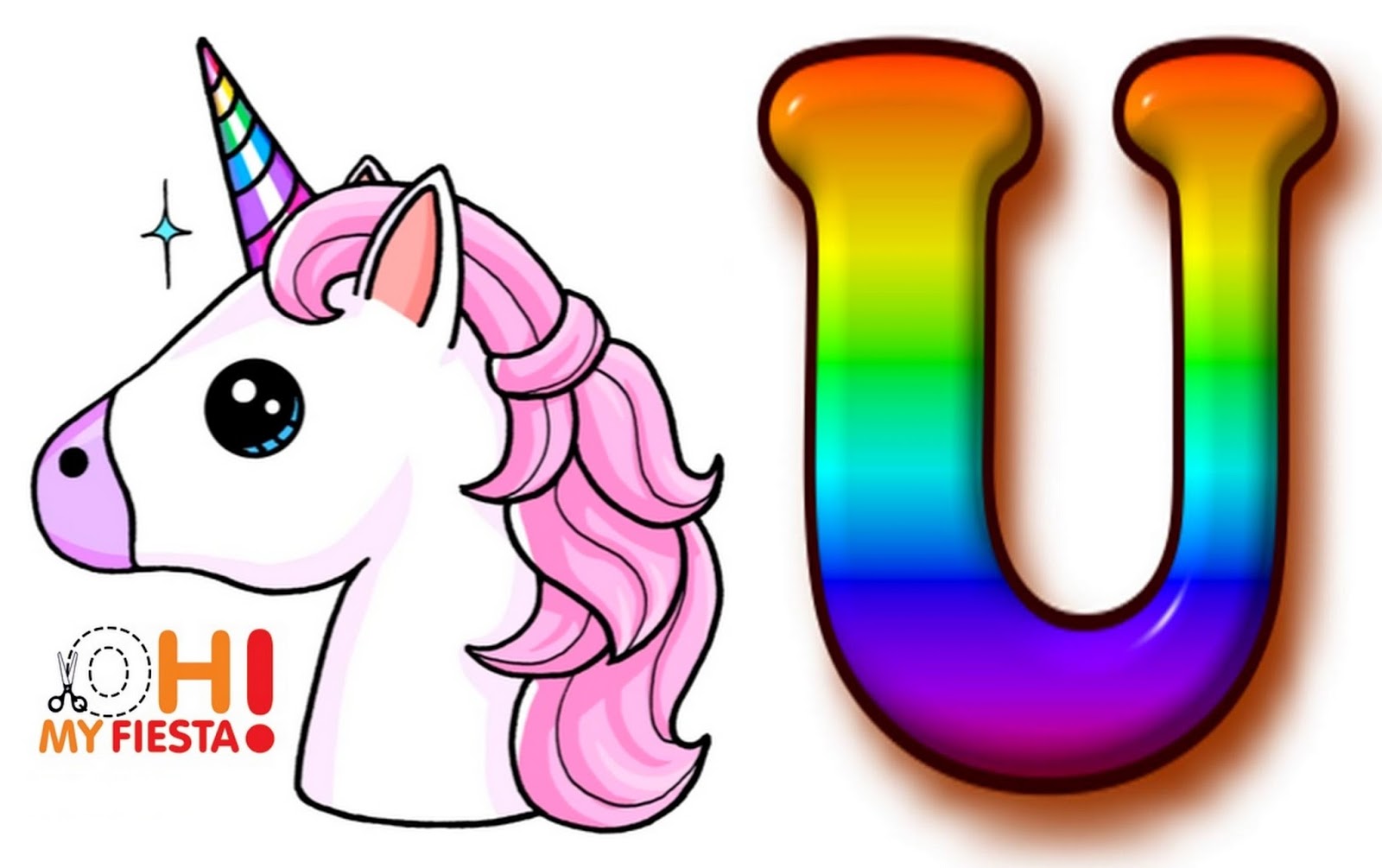 Alfabeto de Unicornio Arco Iris. . - Oh my Alfabetos!
