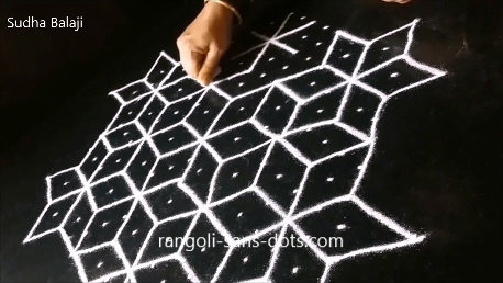 17 to 9 dots rangoli 17-9 pulli kolangal