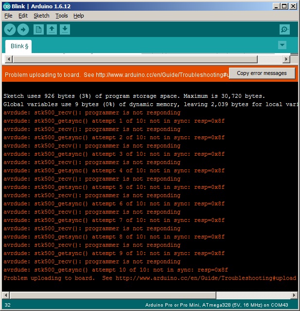 How To Fix Arduino Sketch Upload Issue With Arduino Pro Mini