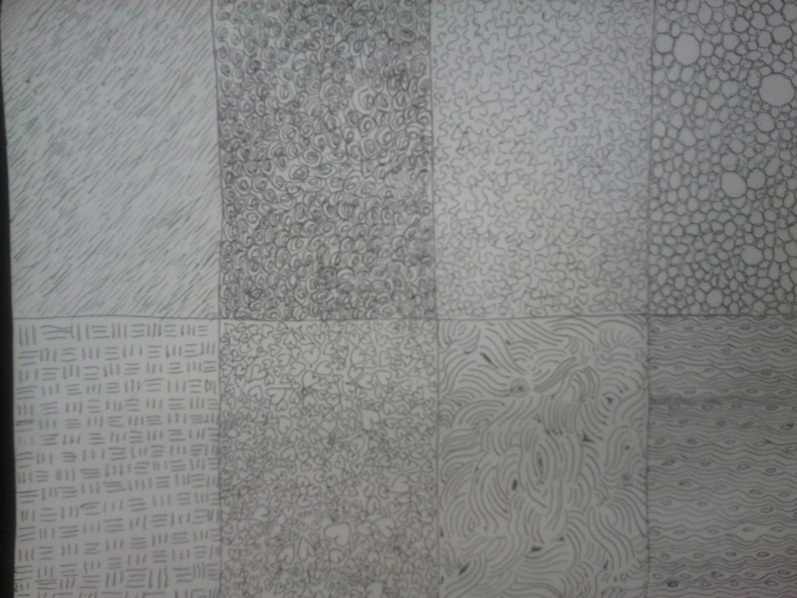 6th Grade Art: 01/28-01/30 - Texture Practice