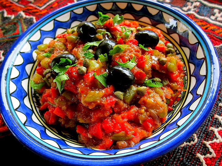 Wanderlust Queen: Salad Mechouia (North African roasted pepper salad)