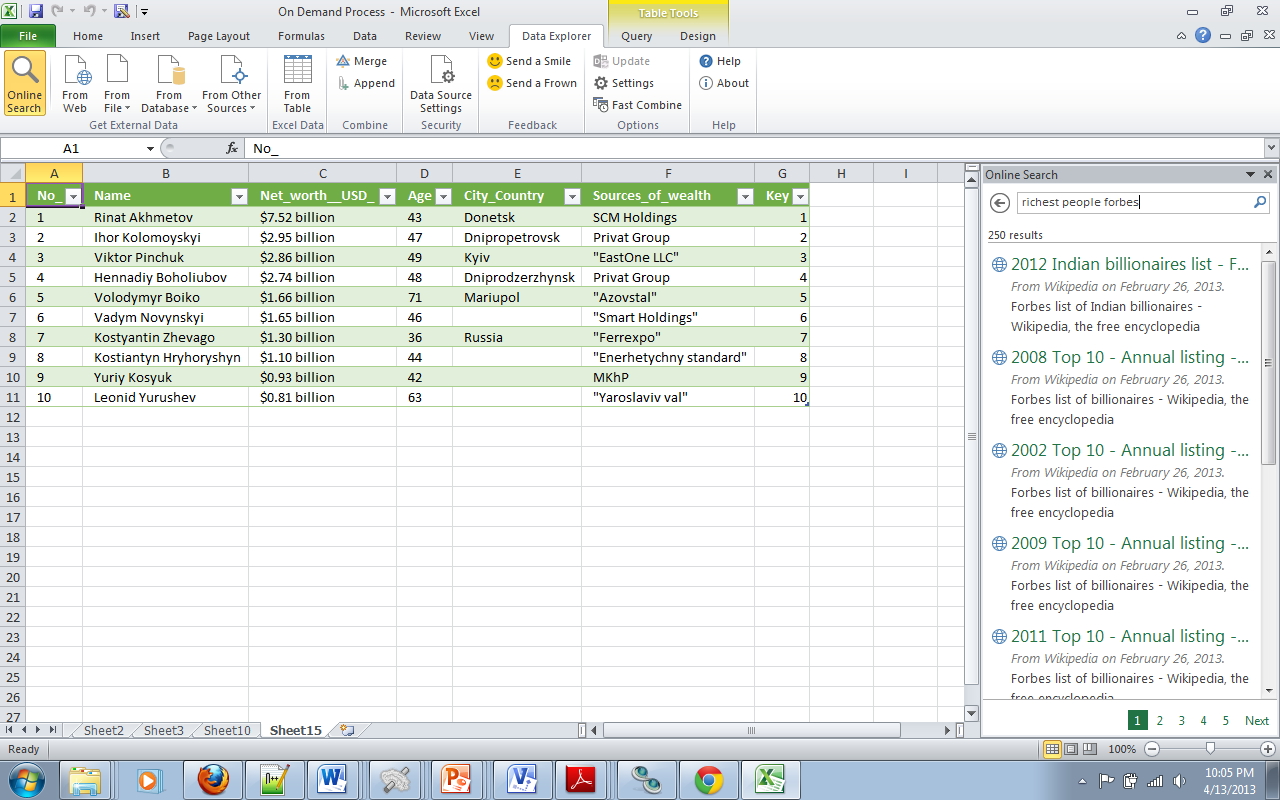 Excel Data Explorer Plugin