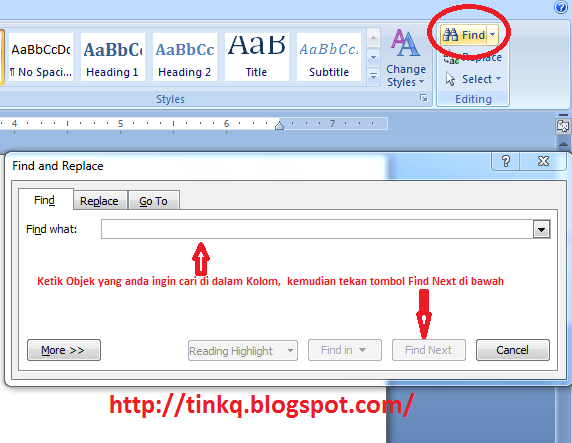 Fungsi Find, Replace dan Select pada Microsoft Word - Mari Belajar
