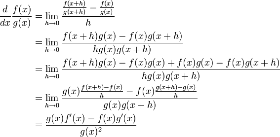 core pure 3 notes: the product and quotient rule from first principles
