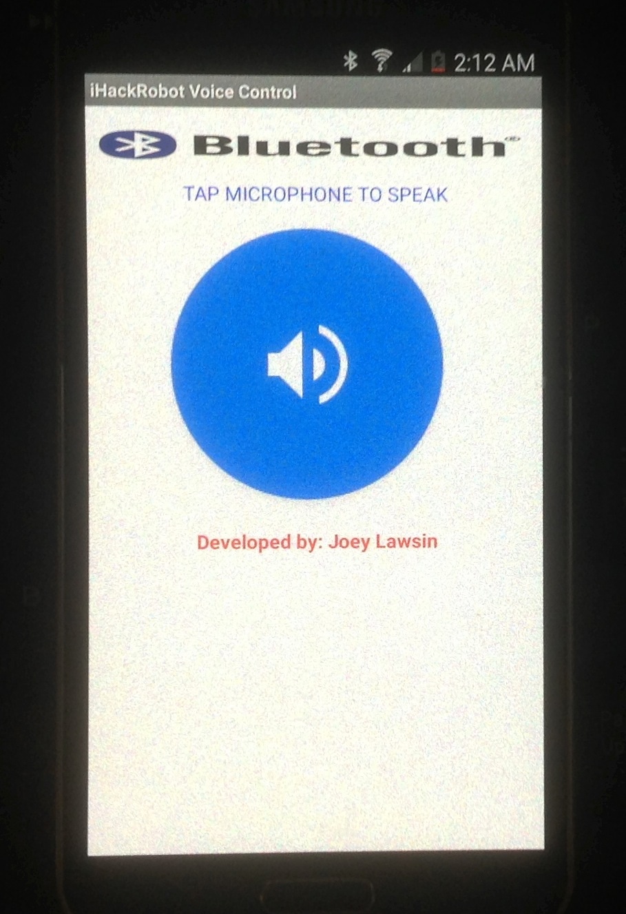 The Biotronics Project: Arduino Speech Recognition App