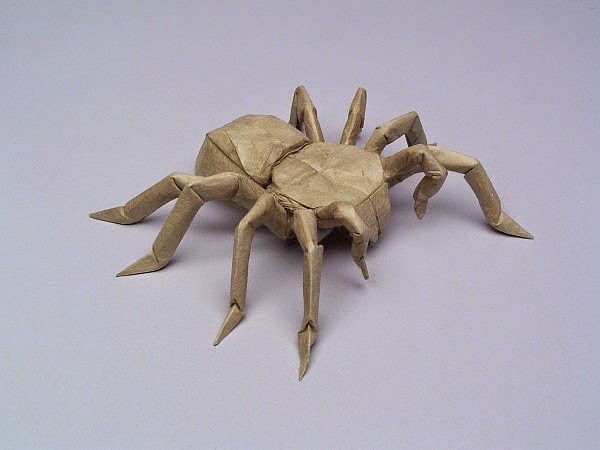 origami tarantula ~ easy origami instructions for kids crafts
