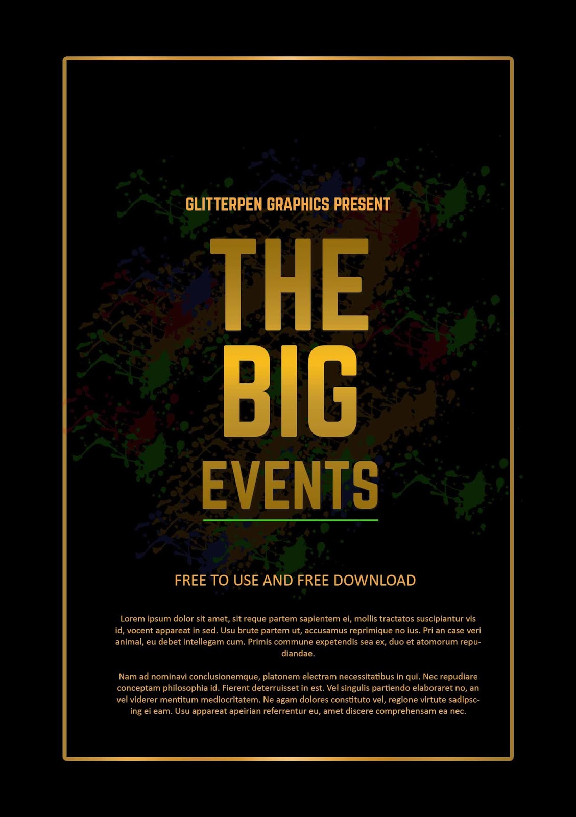 BLACK AND GOLDEN EVENT FLYER TEMPLATE