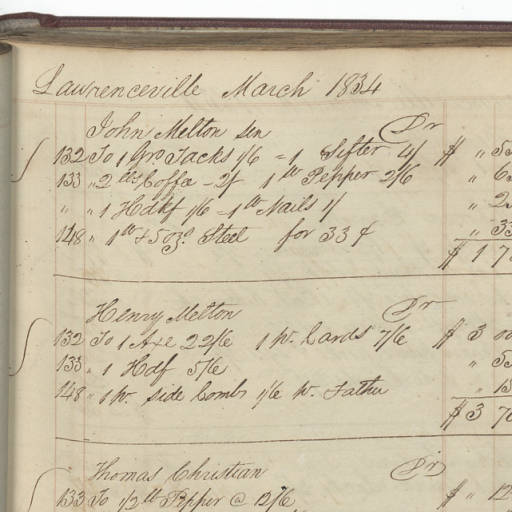 Job's Children: Ledgers and Meltons and related families